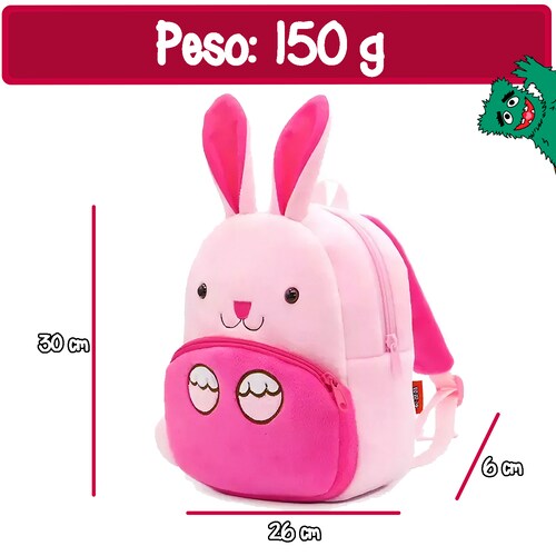 Mochila En Forma De Conejo Para Niños Yuff! Backpack color Rosa