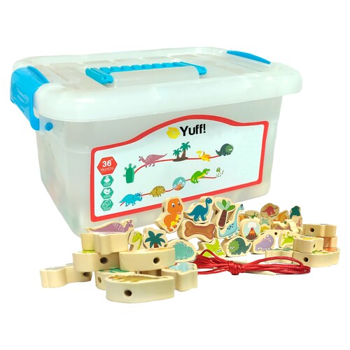 Cuentas de dinosaurio para desarrollo de motricidad fina Yuff!