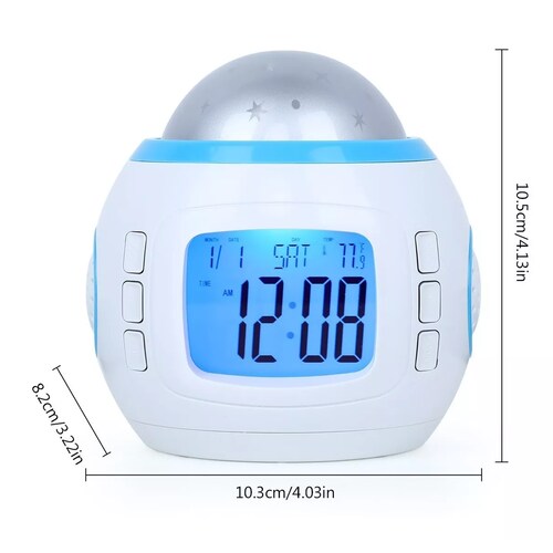 Reloj Despertador Con Proyección De Estrellas Para Niños