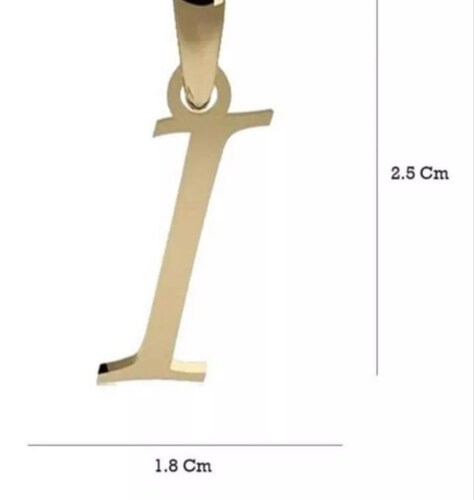 Juego Inicial Letra I + Cadena 50 Cm Oro 14 K + Obsequio