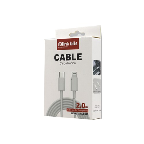 Cable USB tipo Lightning 2 metros (Tipo C a Lightning) Link Bits