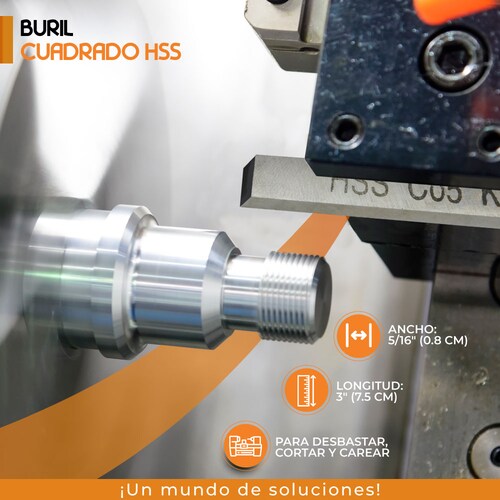 Buril Cuadrado HSS alta velocidad De Cobalto 8mm x 75mm Son ideales ...