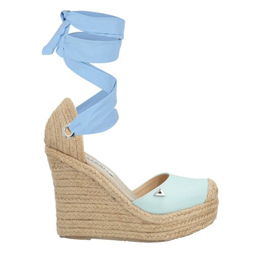 Alpargata Puntal De Plataforma Yute Con Listón 2 en 1 Cabra Piel ...