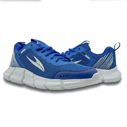 Tenis Sparr 120 Azul Rey Blanco Hombre Deportivo Runing Gym