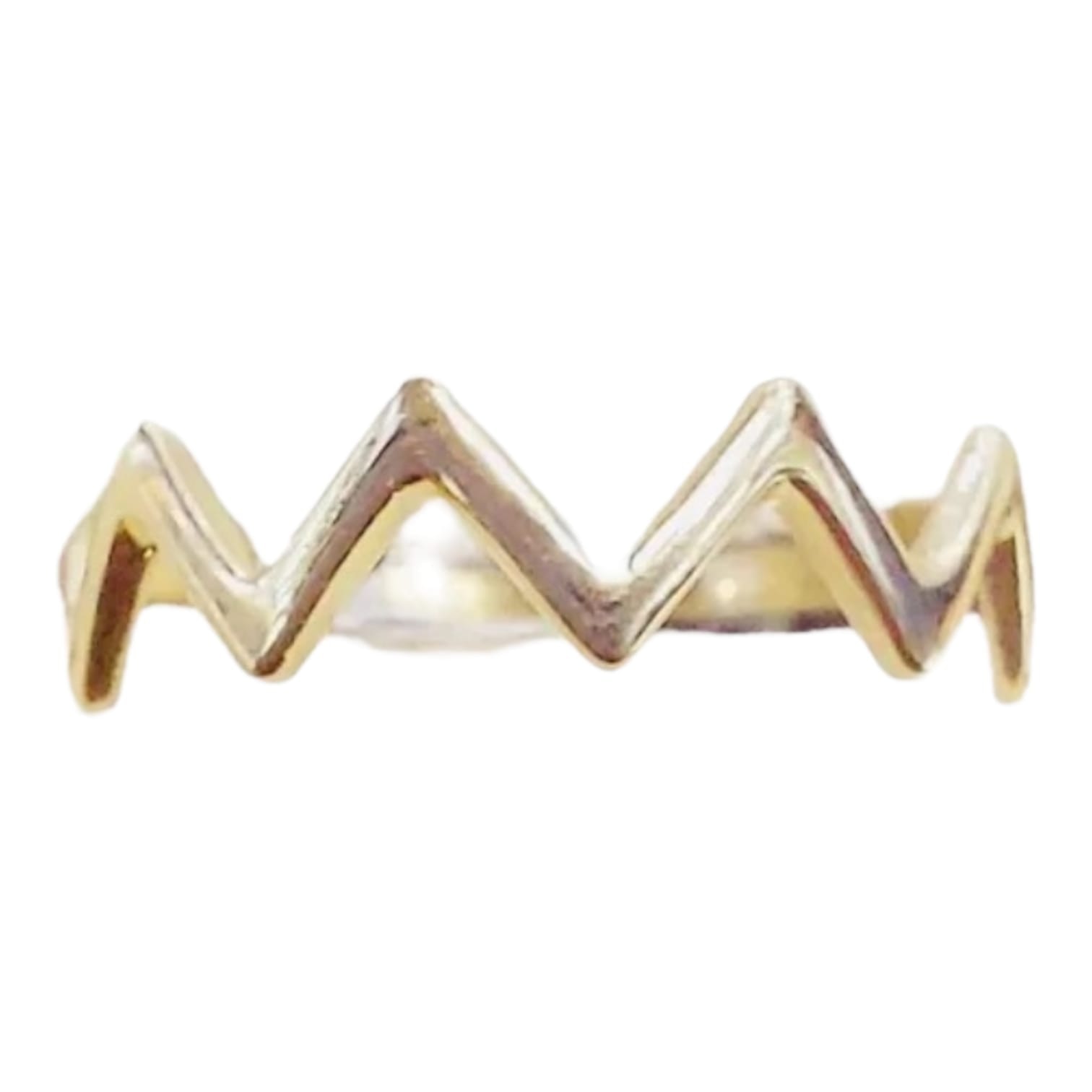 Anillo Zig Zag Oro 14K. + Obsequio