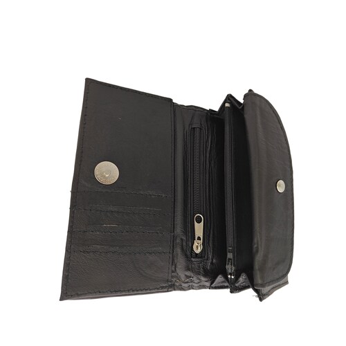 Cartera en Piel Vacuno Fana Lisa Negro