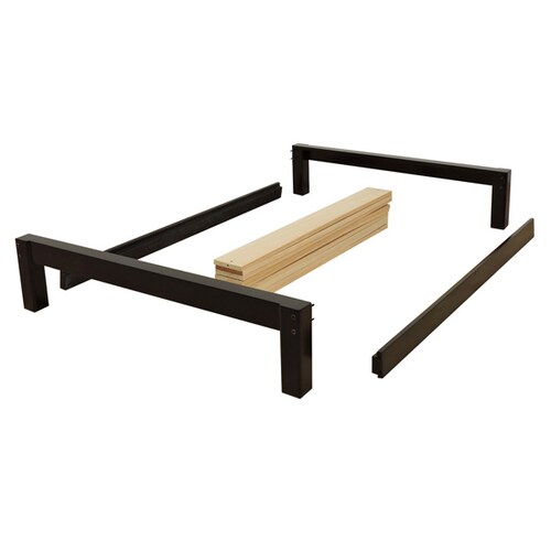 Base De Cama Para Cama Matrimonial Tradicional Desarmable Color Chocolate.