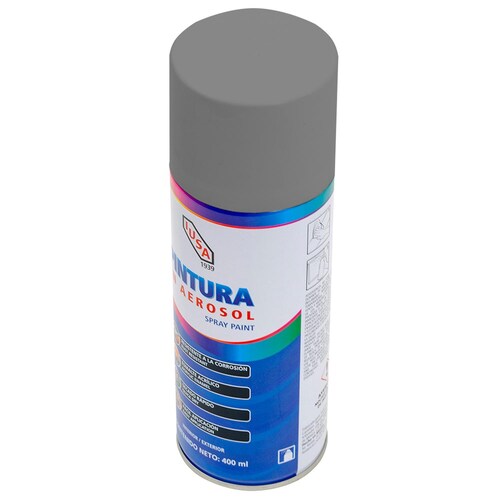Pintura color gris acero en aerosol