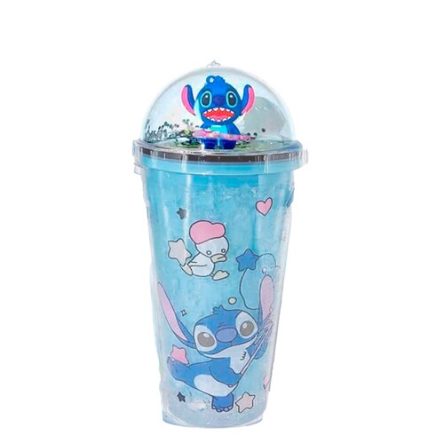 Botella De Agua Hidrogel C/tapa y luz Stitch 500 Ml