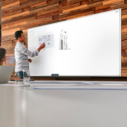 Pizarra Pintarrón Metálico Porcelanizado Universitario Imantado Alfra ...