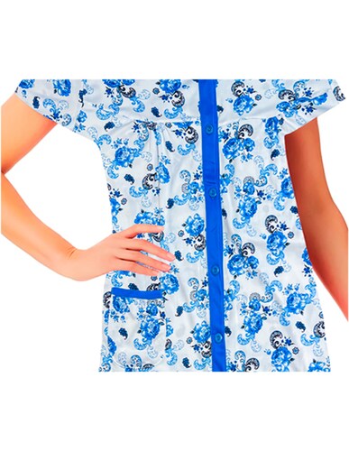 Bata Para Dormir Suave Y Cómoda Tatys Fashion Modelo 567 Color Azul