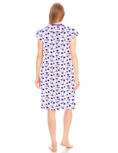 Bata Para Dormir Suave Y Cómoda Tatys Fashion Modelo 567 Color Púrpura