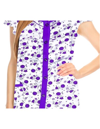 Bata Para Dormir Suave Y Cómoda Tatys Fashion Modelo 567 Color Púrpura