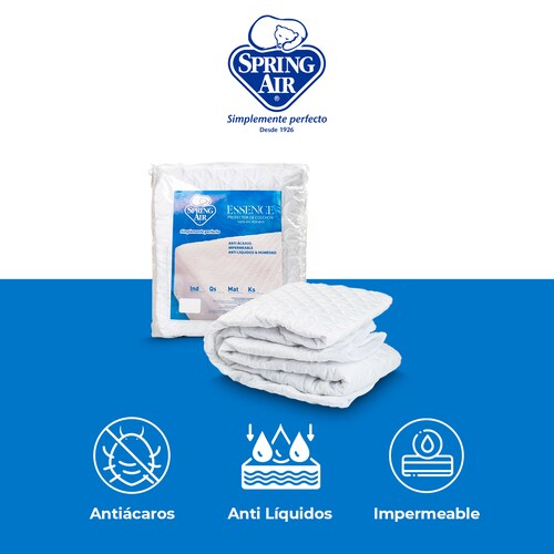 Colchón Individual Spring Air Smith con Protector y kit de Almohadas