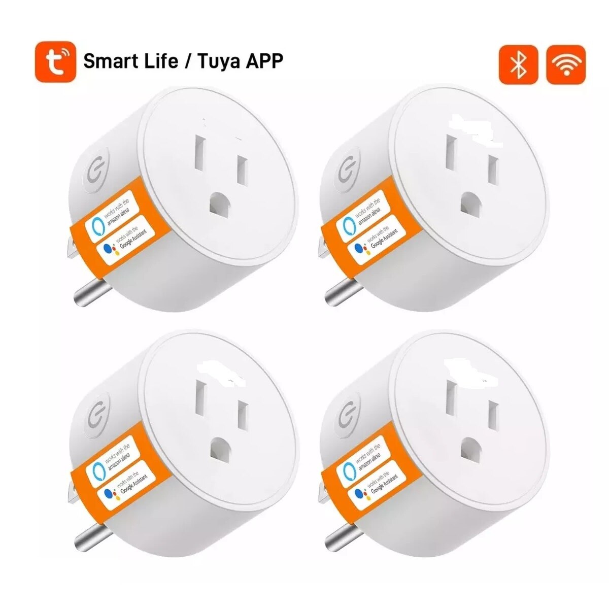 Kit Enchufe Inteligente Wifi Smart Plug Alexa Smart Life 4 Uds