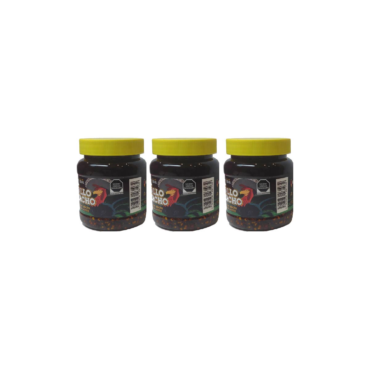 El Gallo Macho Tripack Salsa Macha con aceite 250grs
