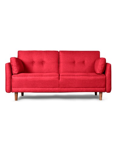 Sofá Cama Makora Kaizen Con Tecnología Beehive Airflex Foam De Lino Rojo