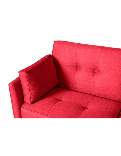 Sofá Cama Makora Kaizen Con Tecnología Beehive Airflex Foam De Lino Rojo