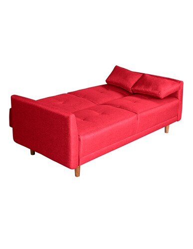 Sofá Cama Makora Kaizen Con Tecnología Beehive Airflex Foam De Lino Rojo