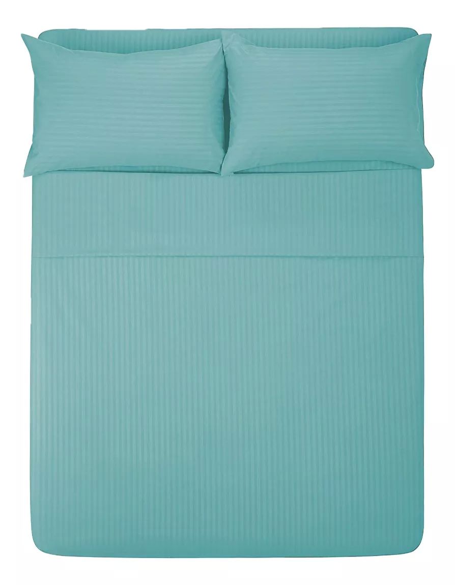 Sábanas Matrimoniales 1800 Hilos Ultra Suaves de Microfibra Color Azul ...