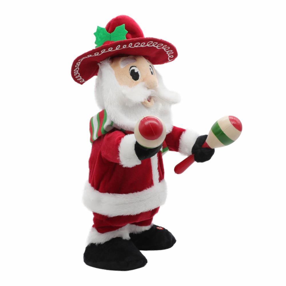 Figura de santa con maracas,con movimientos y sonidos