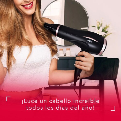 Rca Secadora De Cabello Con Boquilla Desmontable Rc-p15 Color Negro