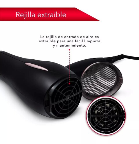 Rca Secadora De Cabello Con Boquilla Desmontable Rc-p15 Color Negro