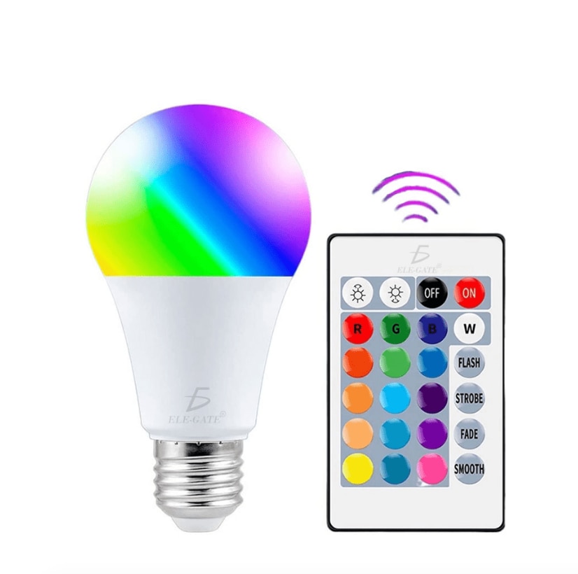 Foco LED colores RGB con control remoto 5w