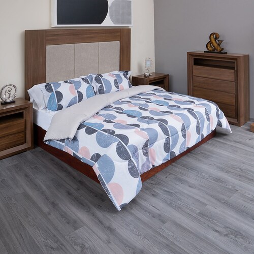 SET DE EDREDON COREI CAFÉ | MAT/QUEEN.