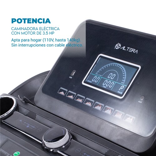 Altera Caminadora eléctrica | 110V | 3.5 HP | Plegable con 12 programas ...