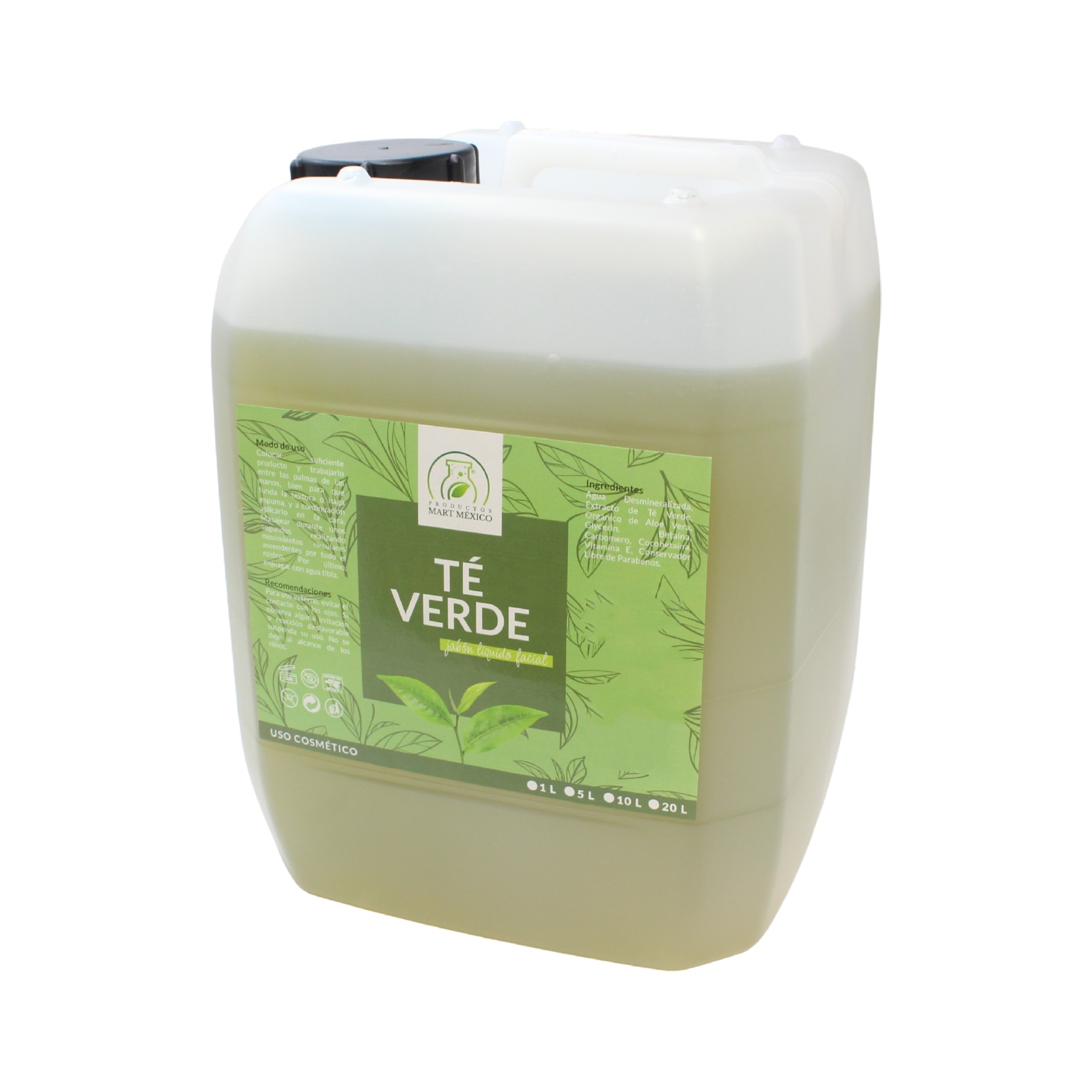Jabón Facial De Té Verde Antioxidante (20 litros).