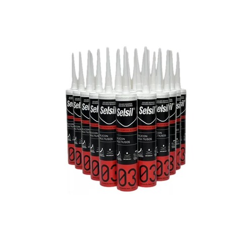 Sel03 Silicon Multiusos Selsil, 280ml Caja 25 Pzs.
