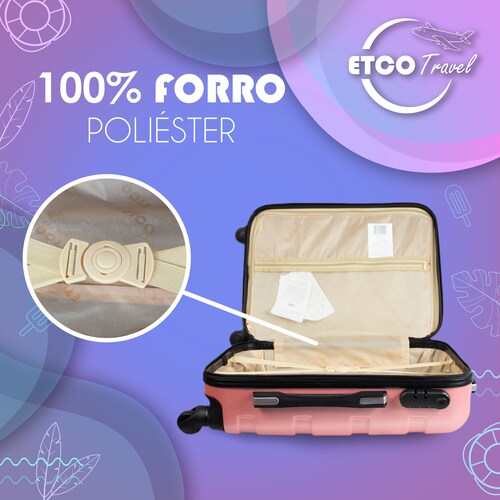 Maleta De Viaje Ligera 10 kgs. Equipaje Ruedas De Mano Etco Travel ...
