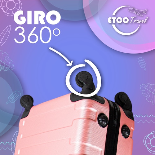 Maleta De Viaje Ligera 10 kgs. Equipaje Ruedas De Mano Etco Travel ...