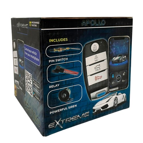 Kit de Actuador con Alarma para Auto Extreme APOLLO bluetooth 17 funciones