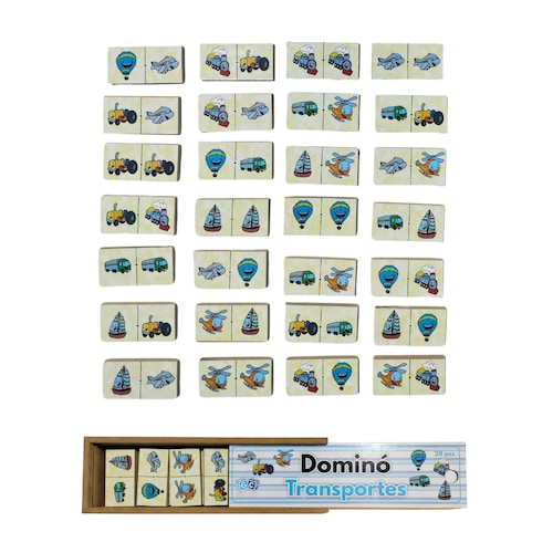Dominó Medios de Transporte: Juego De Mesa Didáctico Diversión Familiar ...
