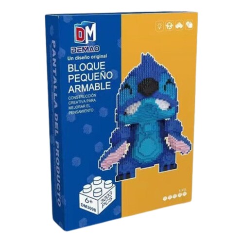 Figura de Bloques Armables Stitch Enojado con 3003 Piezas, Set de Super ...