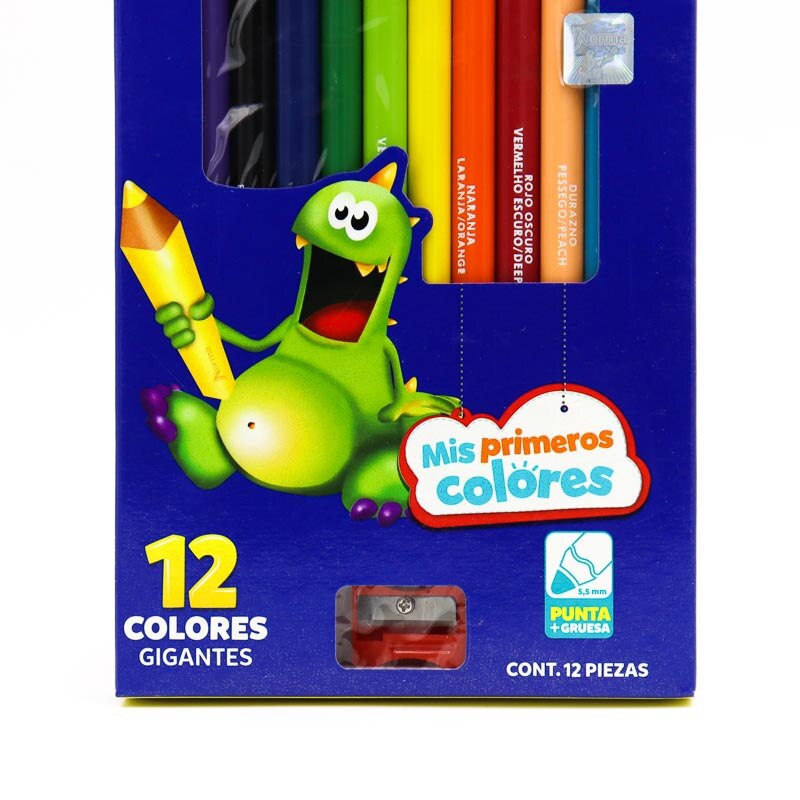 Lapices de colores norma jumbo triangulares 12pz preescolar - Sears