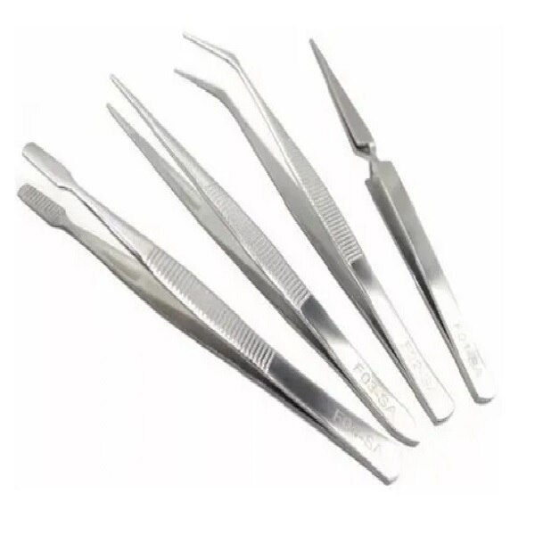 Juego de 4 pinzas de precisión tweezer de acero inoxidable - Sears