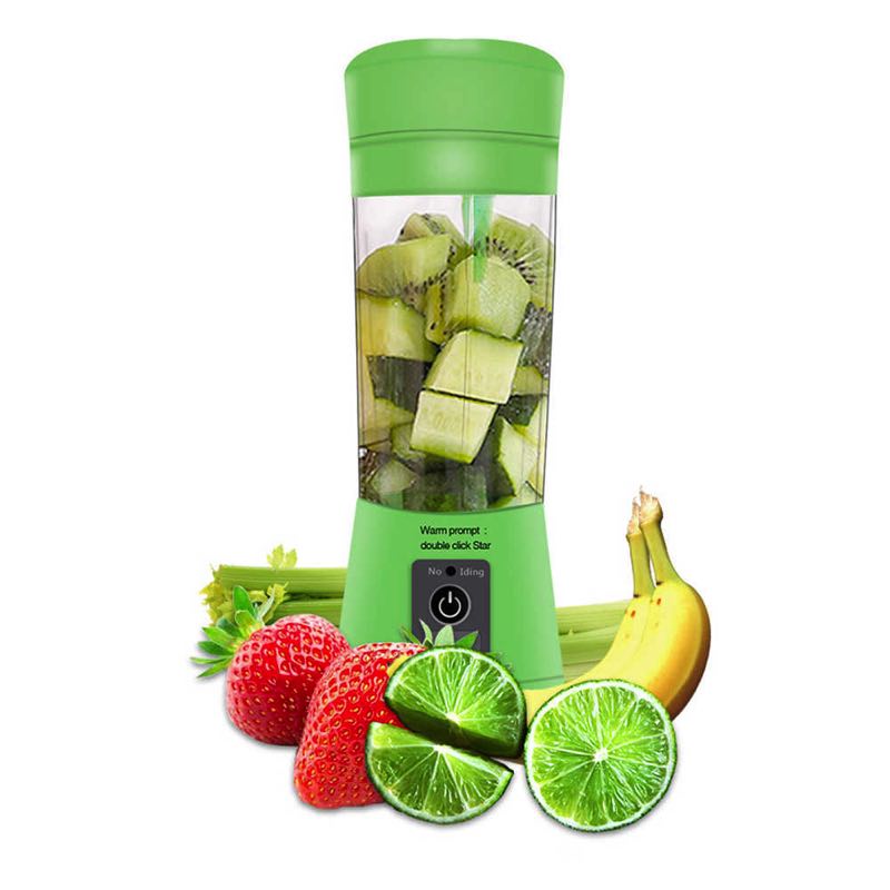 Mini licuadora portátil recargable usb juice blender 380 ml verde - Sears