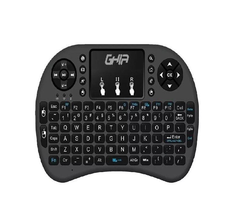 Teclado touch pad smart tv box usb pc multimedia pantalla televisor luz ...