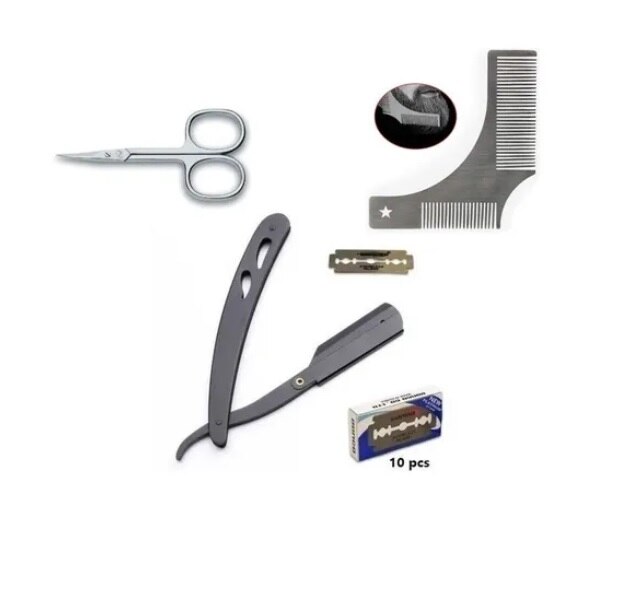 Kit porta navajas para afeitar barberia rasurar cuidado barba - Sears