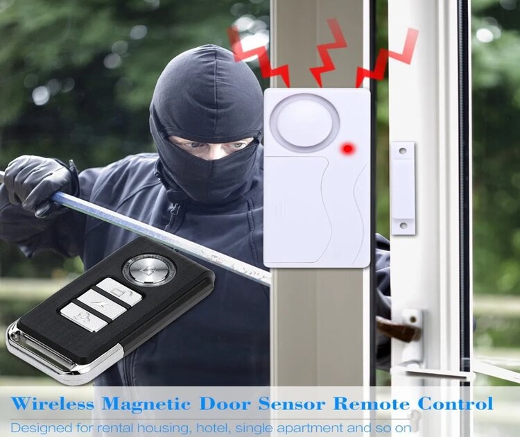 Alarma para puerta, ventana,sensor de seguridad , apertura, con control ...