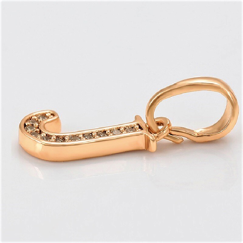 Dije letra j baño de oro rosa incluye cadena y caja para regalo ...