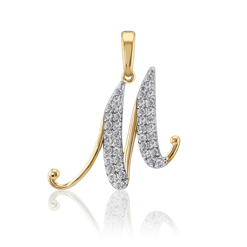 Dije letra m oro 14k abba joyas - Sears