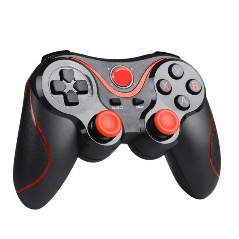 Control gamepad bluetooth para celular android recargable negro-rojo ...