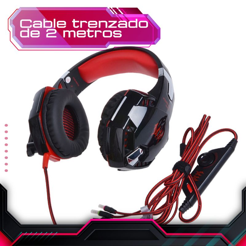 Audífonos headset gamer con micrófono kotion each g2000 rojo - Sears
