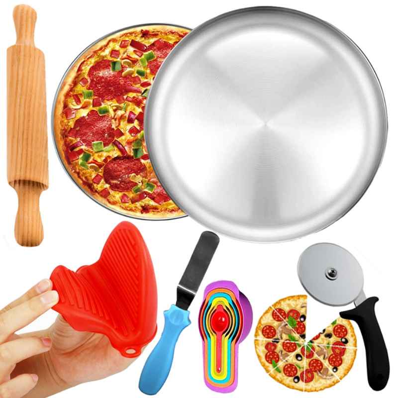 12 pzas kit para pizza bandeja de pizza cortador de pizza rodillo - Sears