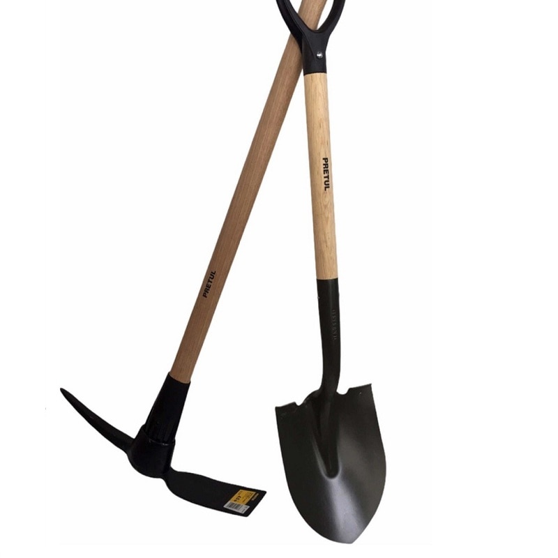 Pala redonda grande de 100 cm y tlacho-pico de 91 cm para jardineria ...