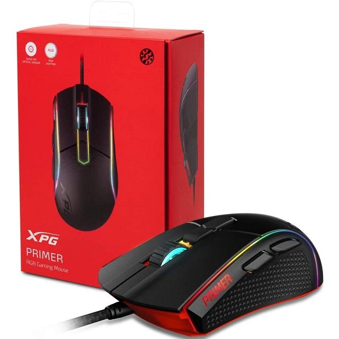 Mouse adata xpg primer gaming rgb alámbrico Óptico usb primer-bkcww - Sears